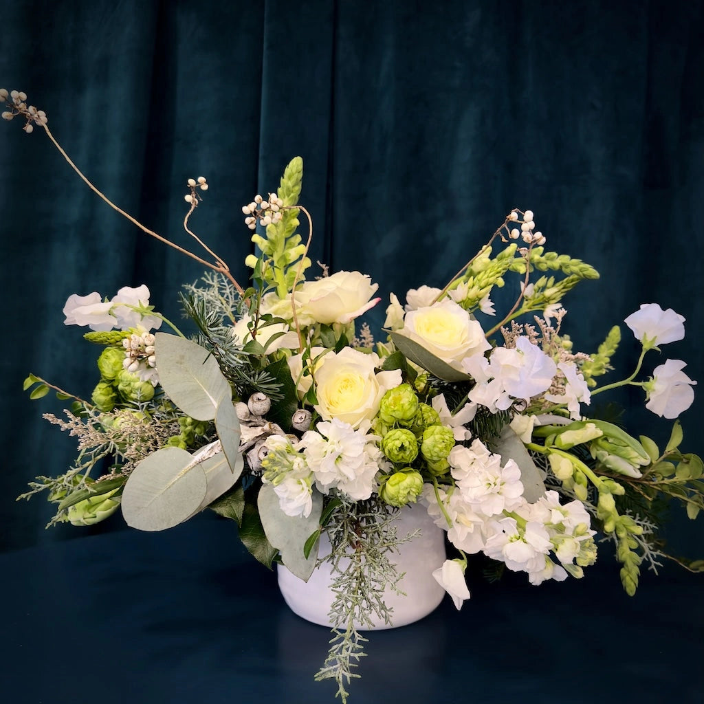 Edelweiss | Christmas Floral Centerpiece | Holiday Flowers