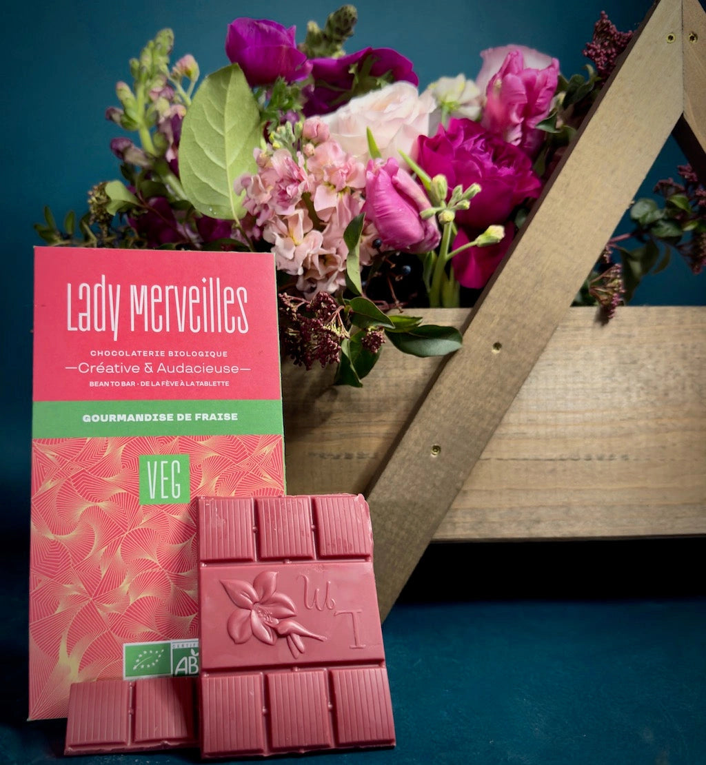 Lady Merveilles Strawberry Delicacy Bar | Artisanal chocolate Seattle