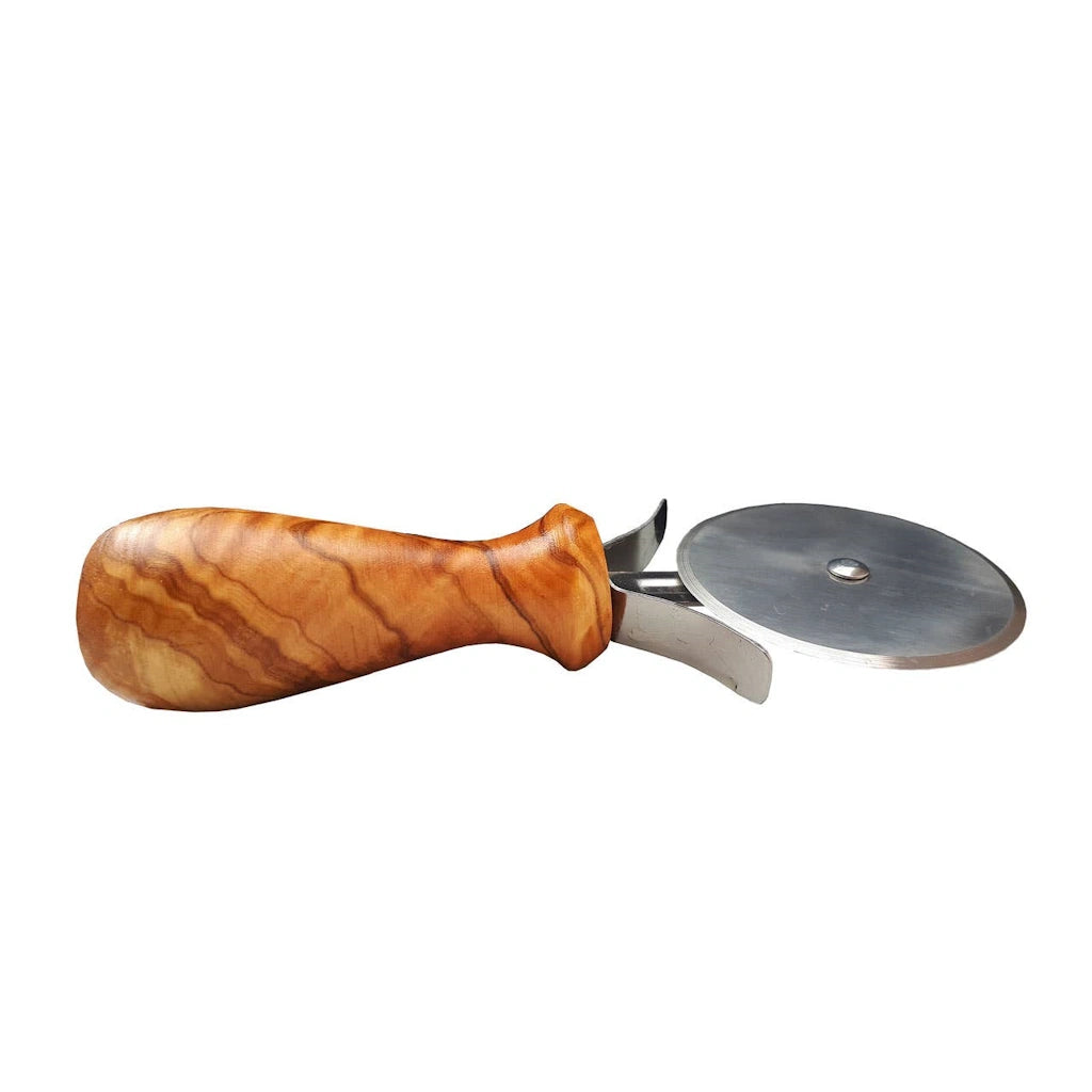 Pizza Cutter with Olive Wood Handle | Foodie gifts in Seattle